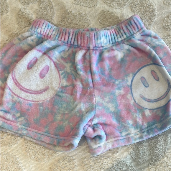 Iscream | Bottoms | Playful Pink And Blue Tiedye Smiley Face Shorts ...
